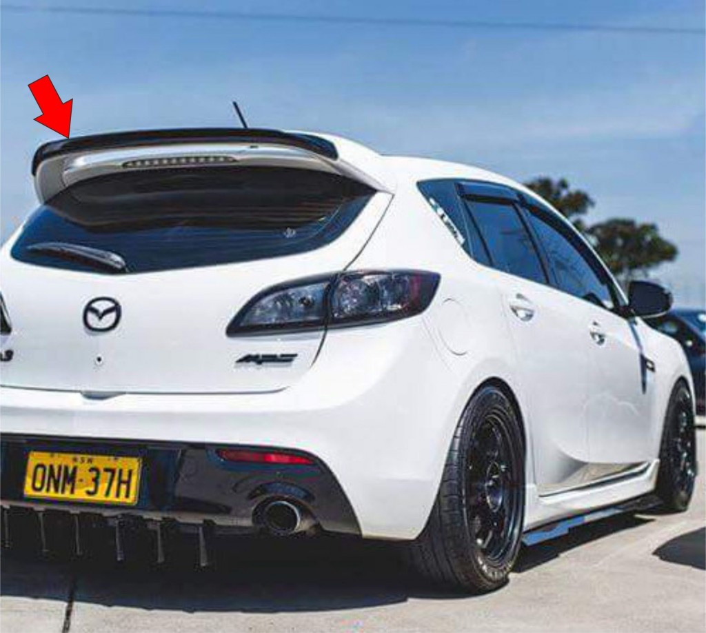 Roofspoiler Gurney Mazda MPS3 BL maxspeed motorsport.ch kaufen ...
